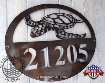 Sea Turtle Address Sign - Etsy