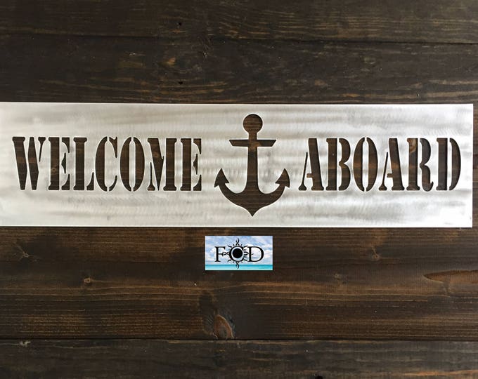 Welcome Aboard Sign - Etsy