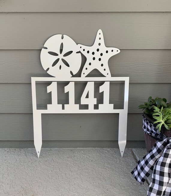 Coastal Address Yard Sign | Etsy