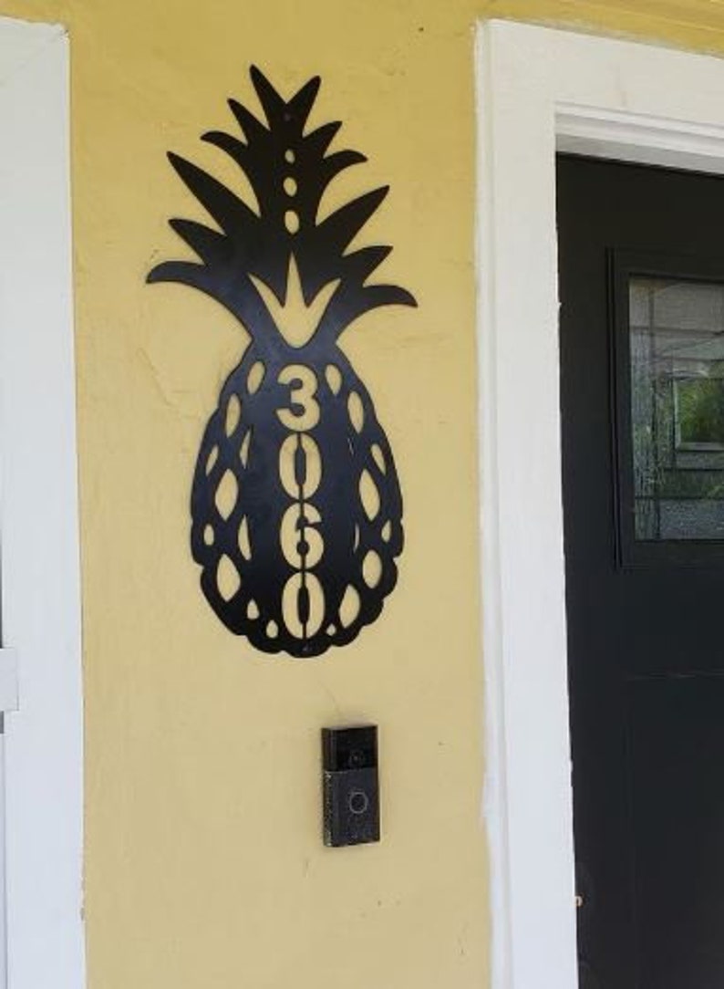 Pineapple Address Sign 24 | Etsy