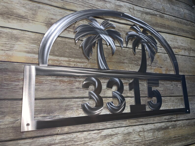 Palm Tree Address Sign | Etsy