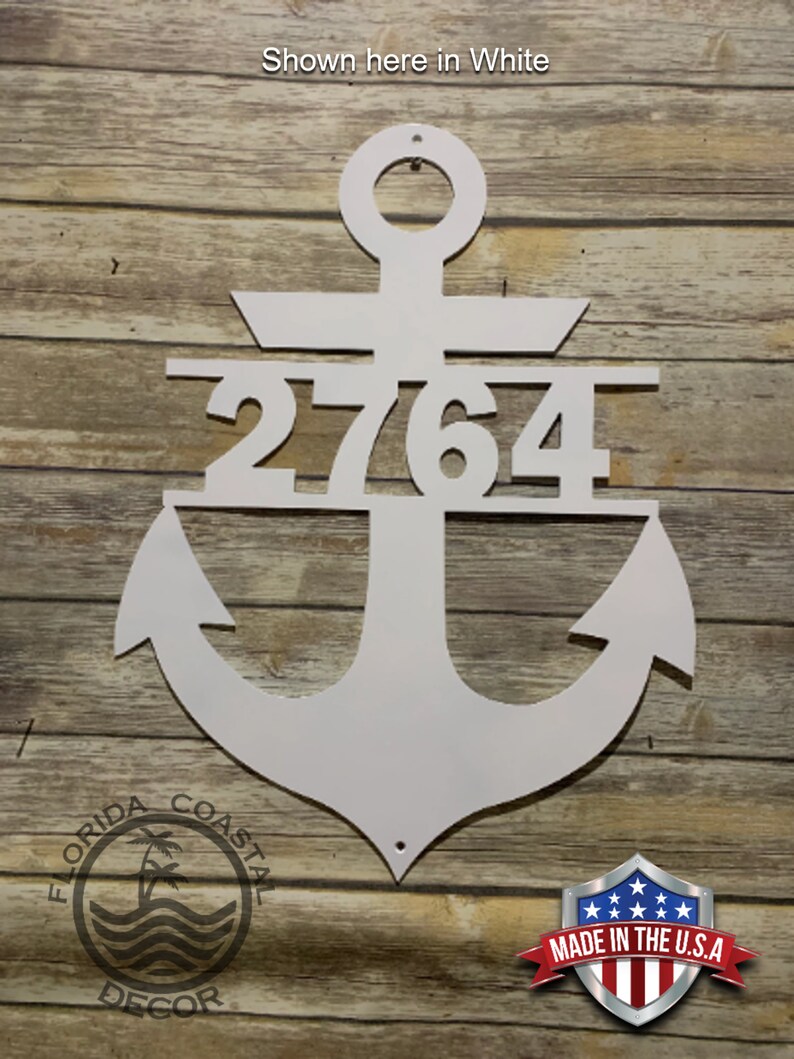 Metal Anchor Address Sign - Etsy