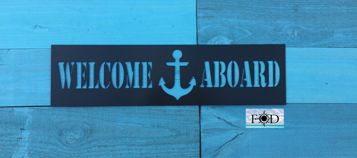 Welcome Aboard Sign | Etsy