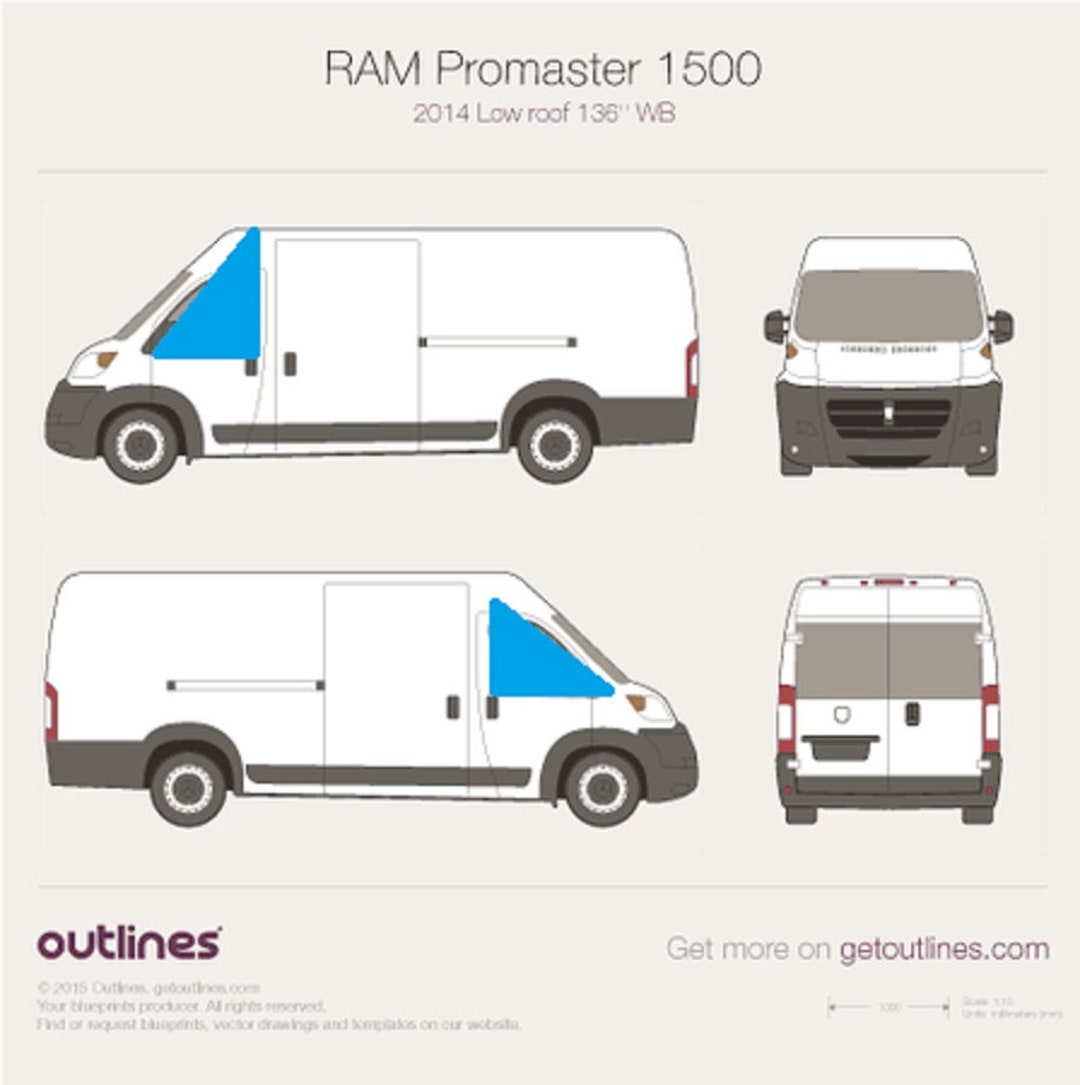 2014-2023 Dodge Promaster Insulated Driver/ Passenger Door Window ...