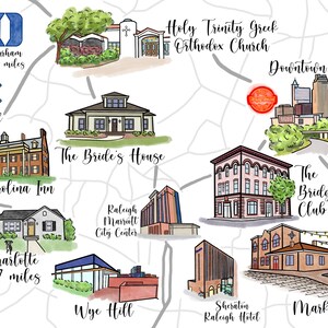 Custom Wedding Map for Wedding Weekend Itinerary and Welcome Gifts - Etsy