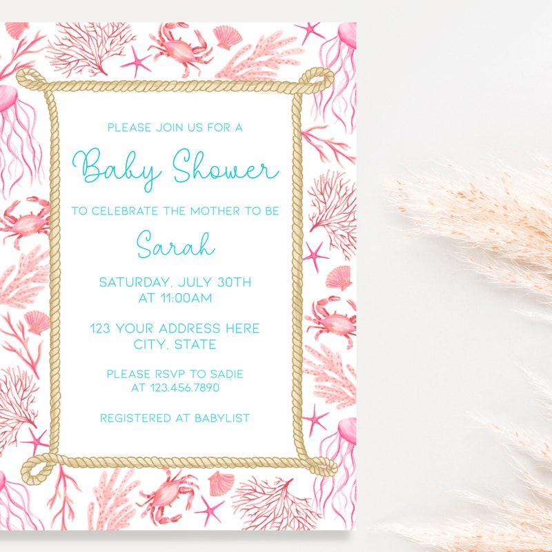 Coral Baby Shower - Etsy