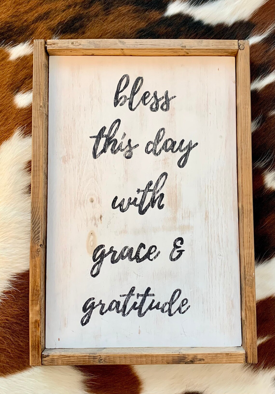 Rustic handmade bless this day wall hanging | Etsy