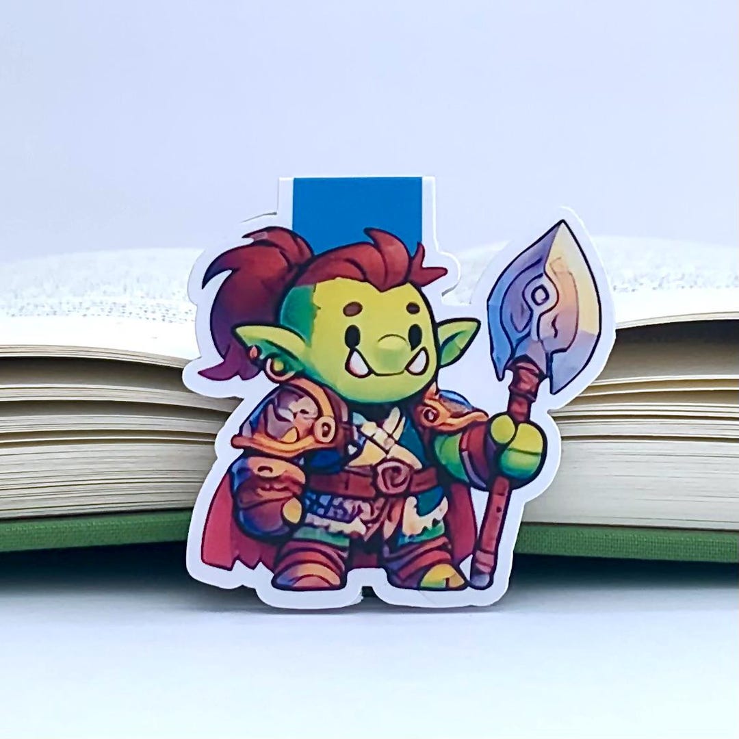 Stikk the Skewer - Magnetic Orc Bookmark, Fantasy Book Lover Gift ...