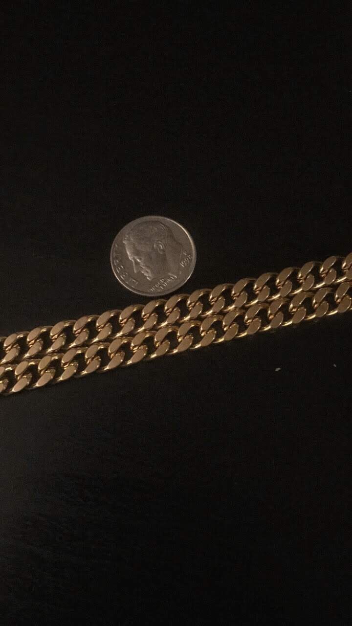 18K GP Stainless Steel 5mm Cuban Link Chain - Etsy