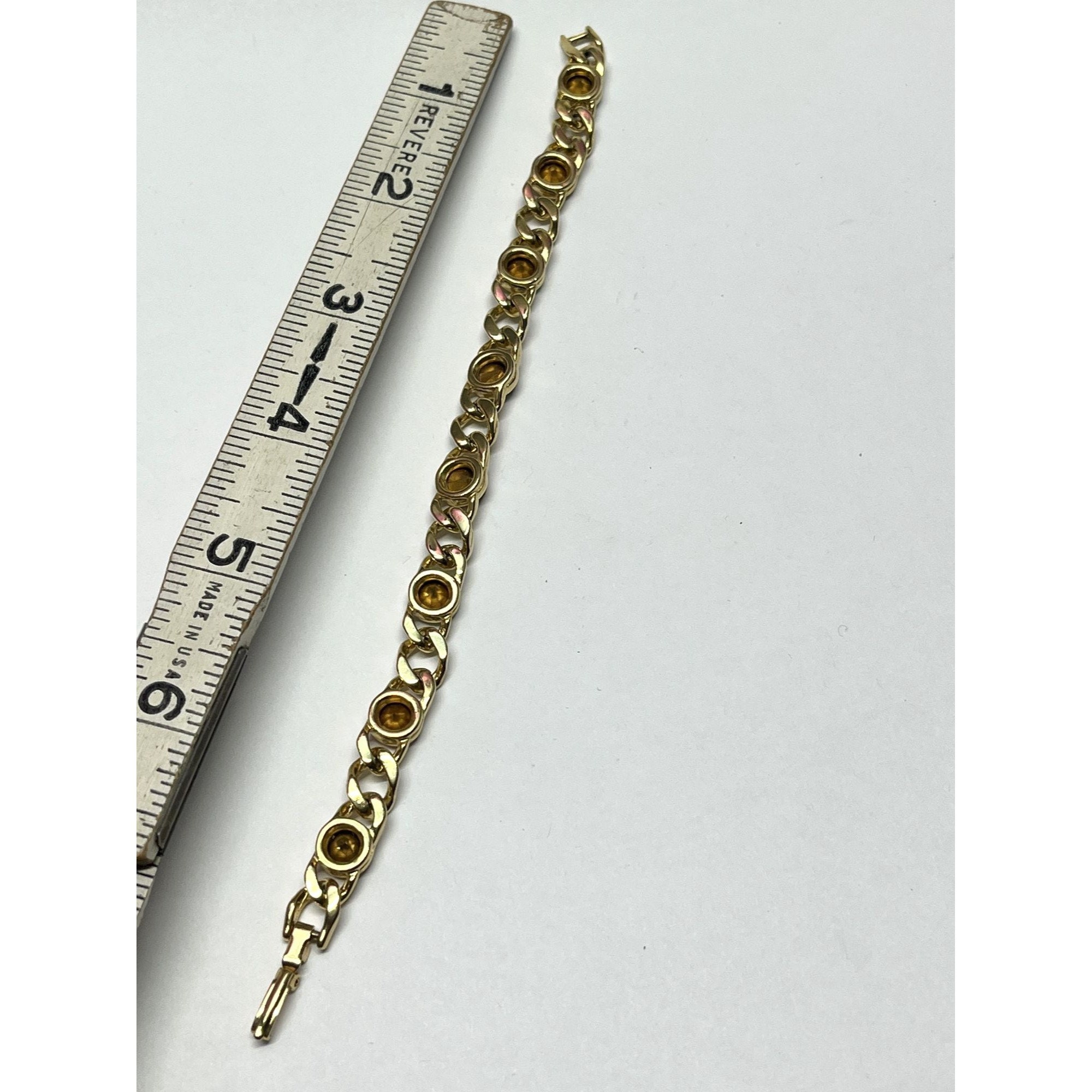 Vintage Colorful Rhinestone Gold Chain Bracelet - Etsy