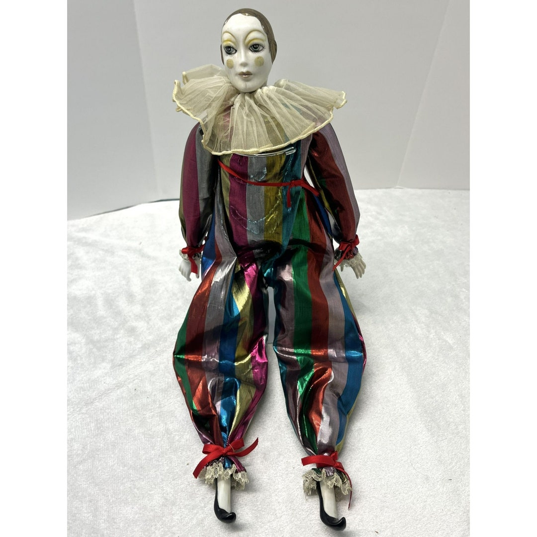 Silvestri Clown Jester Vintage Porcelain Doll - Etsy
