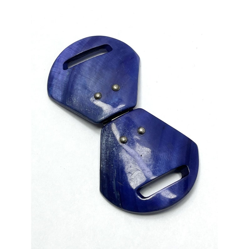 Vintage Blue Interlocking Belt Buckle - Etsy