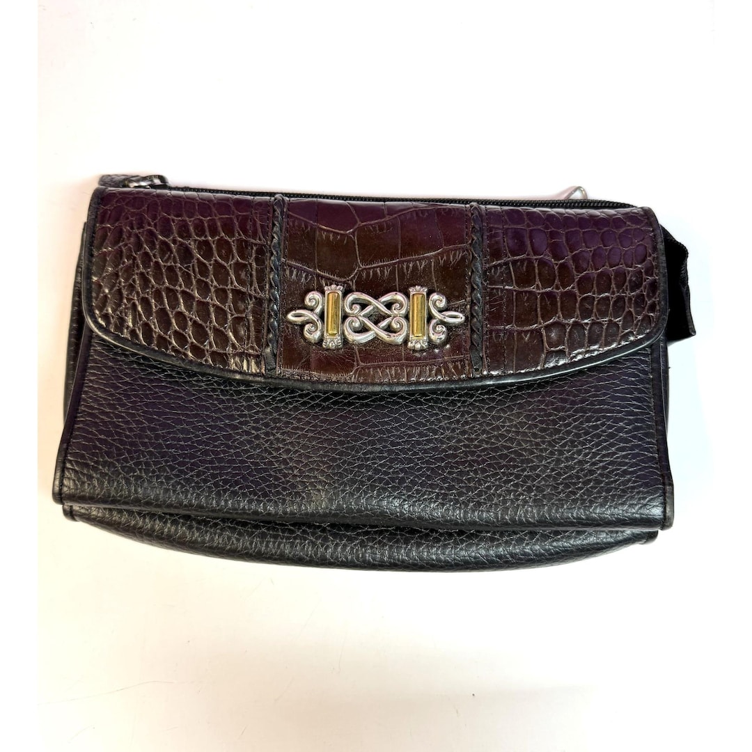 Brighton Brown and Black Snap Trifold Wallet Bag Clutch Purse - Etsy