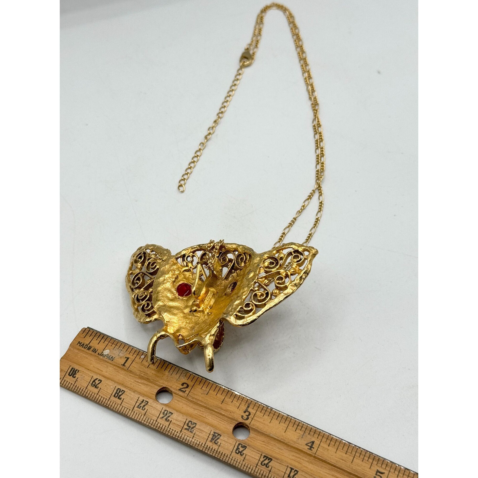 Vintage D & E Juliana Elephant Gold Pendant Necklace - Etsy