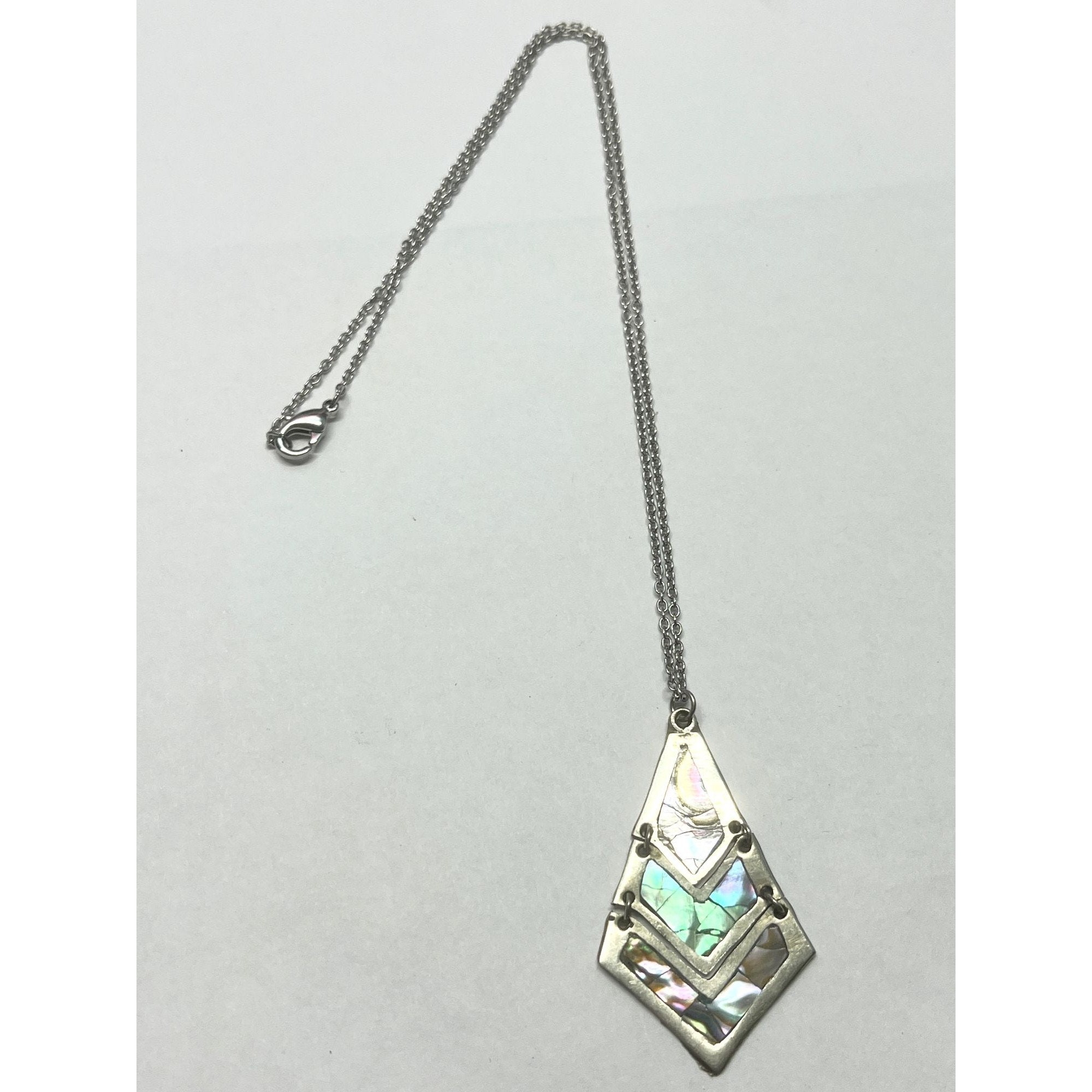 Vintage Hecho En Mexico Abalone Shell Pendant Necklace - Etsy