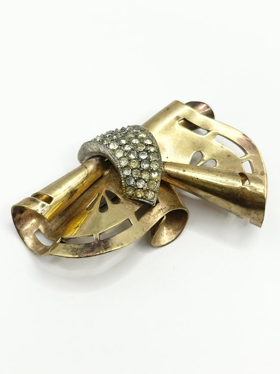 Antique Estate Art Deco 18K White Gold Engraved Flowe… - Gem