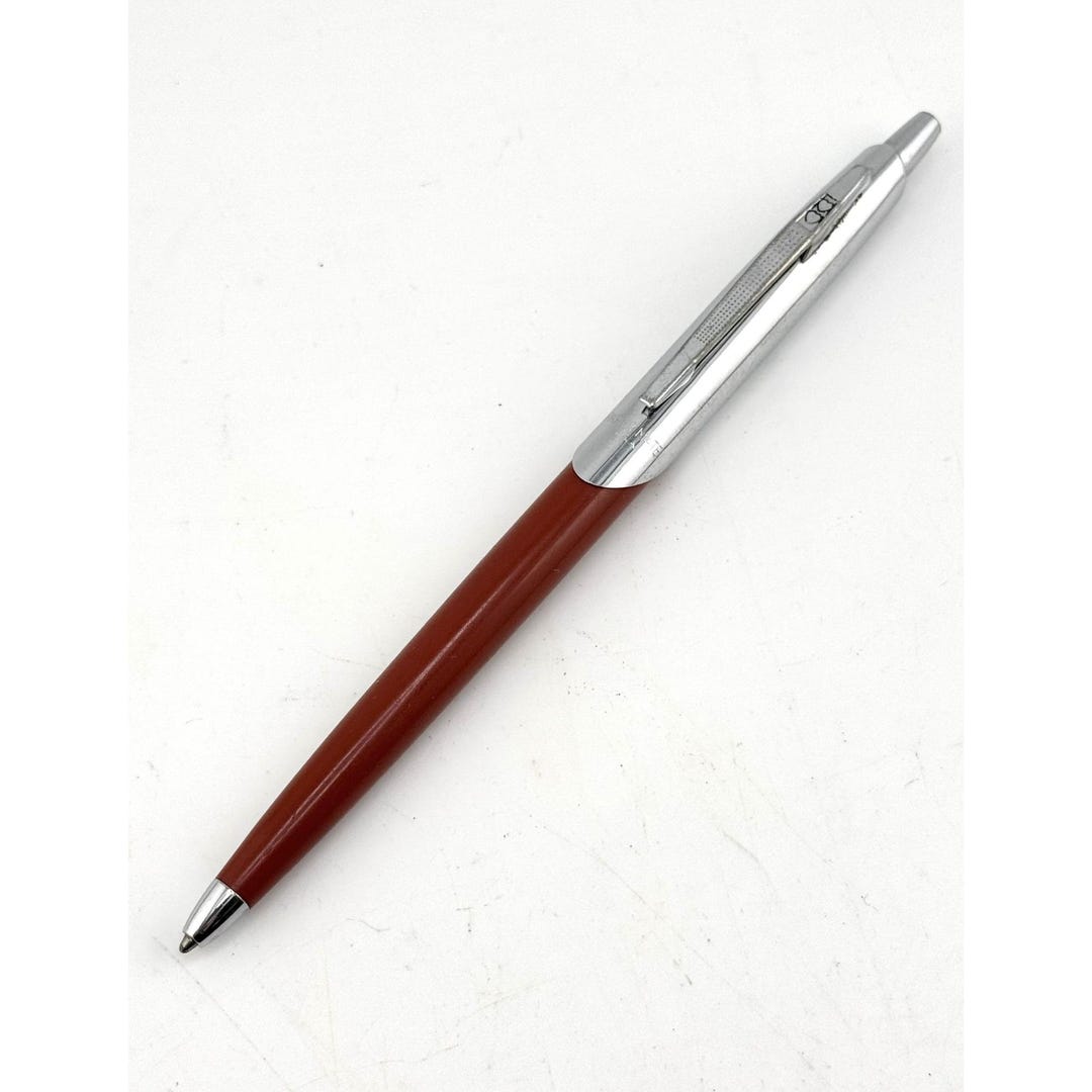 Vintage Paper Mate Vintage Double Heart Profile Ball Pen Red USA Slim ...