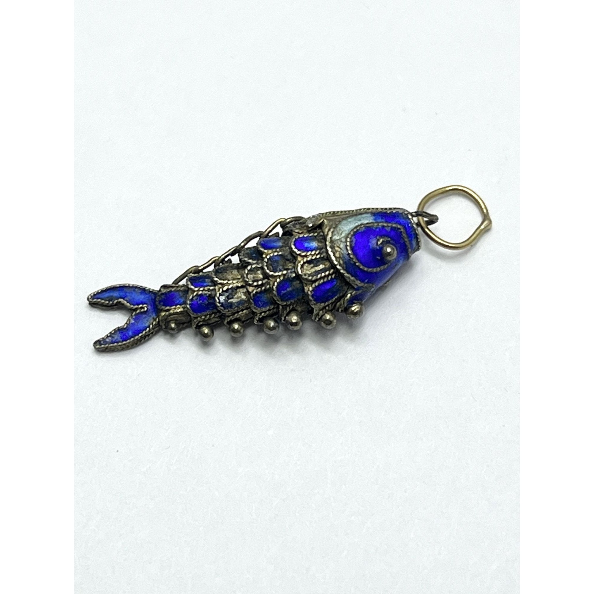 Vintage Articulating Enamel Koi Fish Charm - Etsy