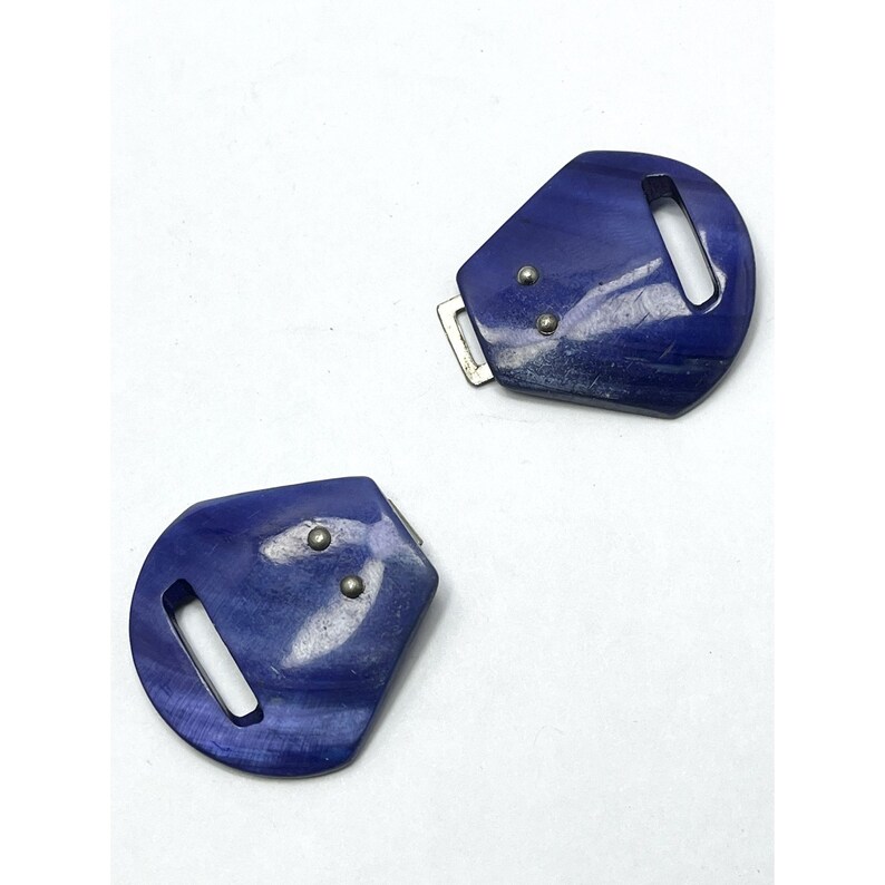 Vintage Blue Interlocking Belt Buckle - Etsy