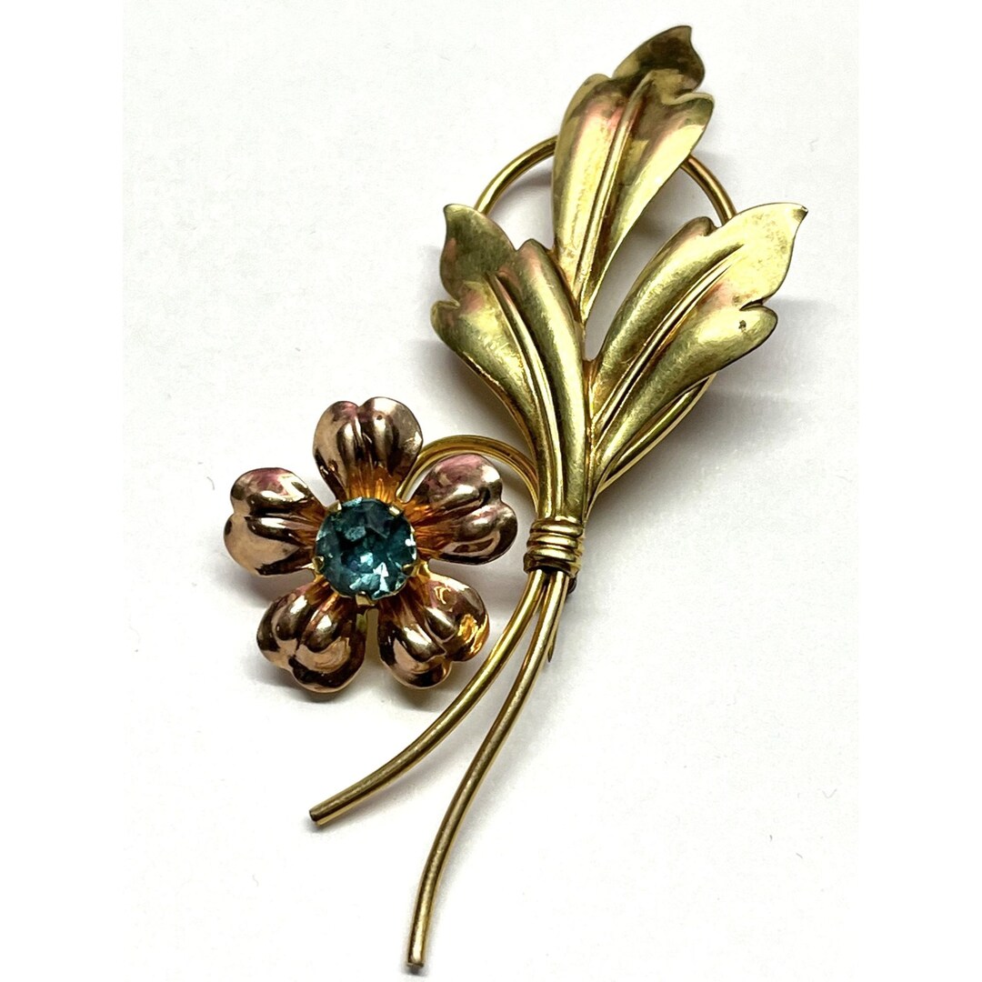 Vintage Van-dell 12k Gold Filled Flower Brooch Pin - Etsy
