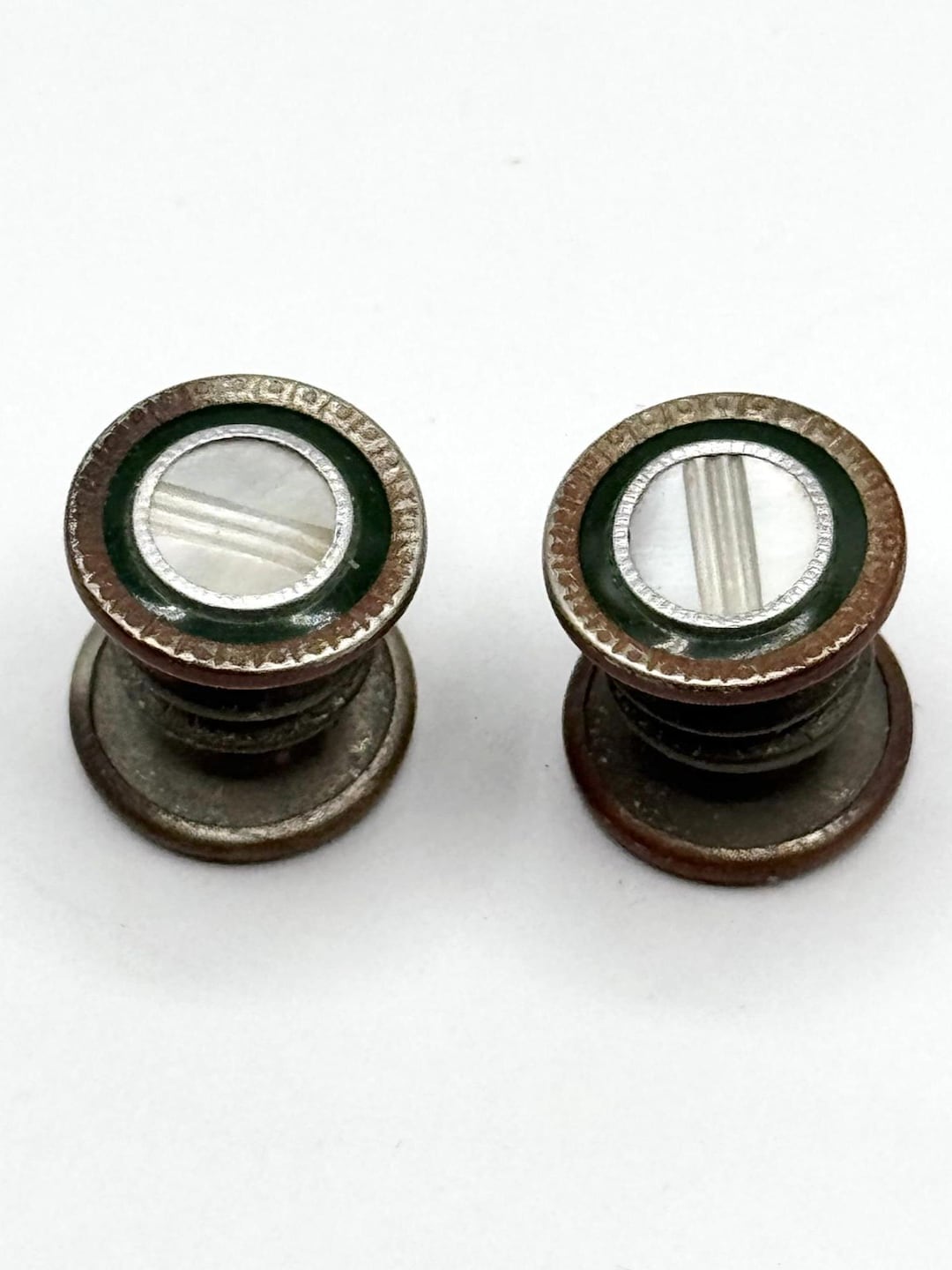 Vintage Art Deco Snap Link Mother of Pearl Cuff Links - Etsy