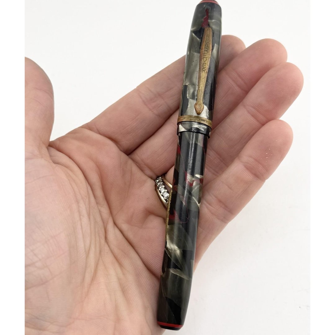 Vintage Used Wearever Supreme Fountain Pen Red Onyx Marble Design ...