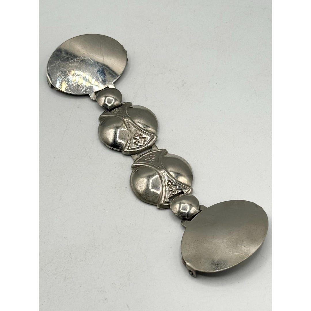 Estate Solid Brass Silver Interlocking Belt Buckle - Etsy