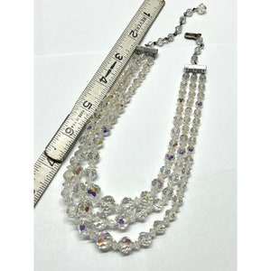 Vintage Laguna Rhinestone Three Strand Crystal Necklace - Etsy