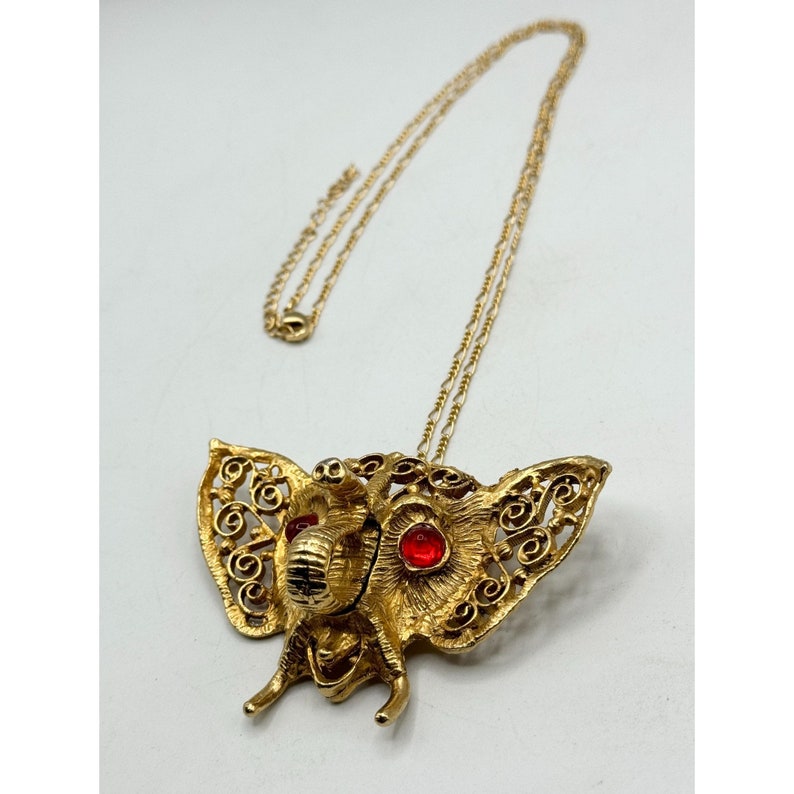 Vintage D & E Juliana Elephant Gold Pendant Necklace - Etsy