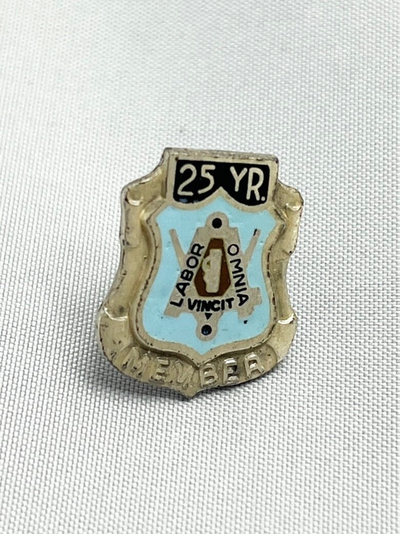 Vintage Freemason Police Masonic 25 Year Member Sterling - Etsy