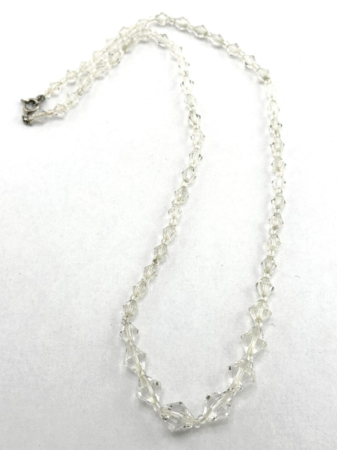 Vintage Graduating Beaded Crystal Necklace - Etsy