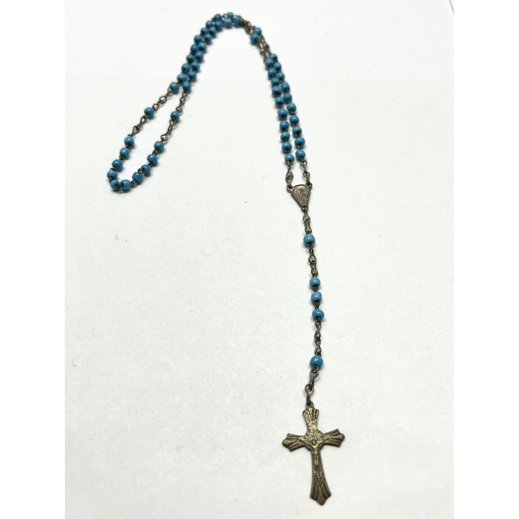 Vintage Chaplet Mini Short Rosary Blue - Etsy