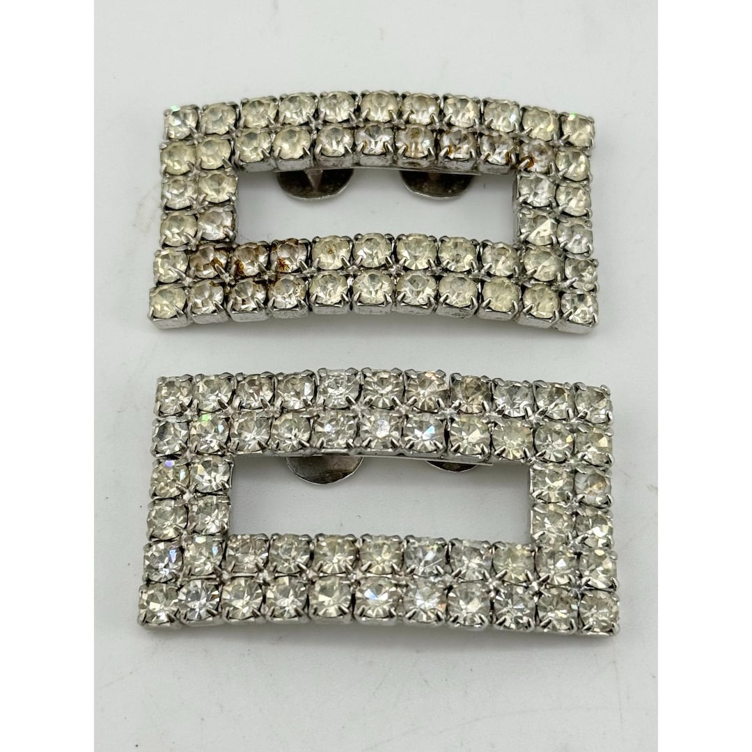 Vintage Rhinestone Shoe Clips - Etsy
