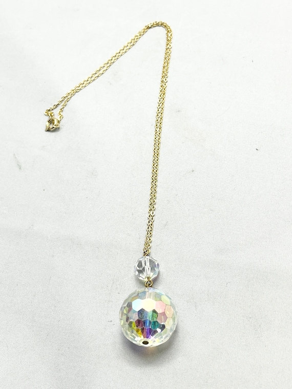vintage crystal ball pendant - Gem