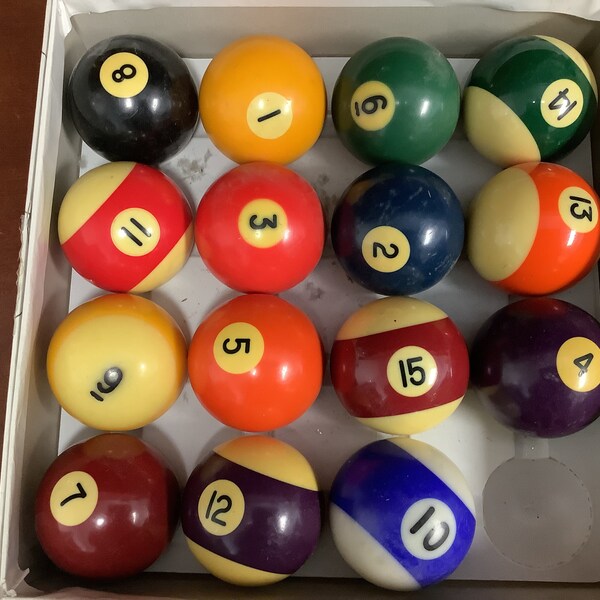 Vintage Pool Balls - Etsy