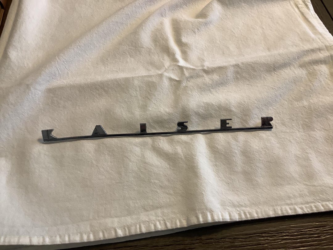 Vintage Kaiser Chrome Car Emblem Excellent Condition - Etsy