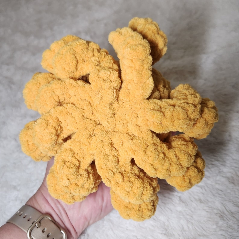 Yellow Octo Stuffie Medium Handmade Crochet Stuffed Animal Plushie Toy ...