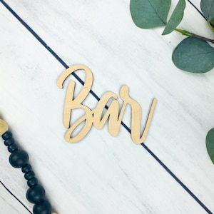 Wood Bar Sign, Bar Sign for Home Bar, Bar Decor for Man Cave, Bar ...