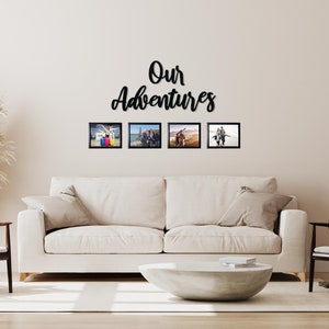 Our Adventures Sign, Adventure Decor, Gallery Wall Signs, Wood Word ...