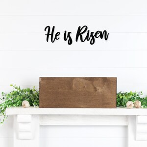 He is Risen Wood Sign, Easter Wreath Signs, Easter Backdrop Sign, Wood ...
