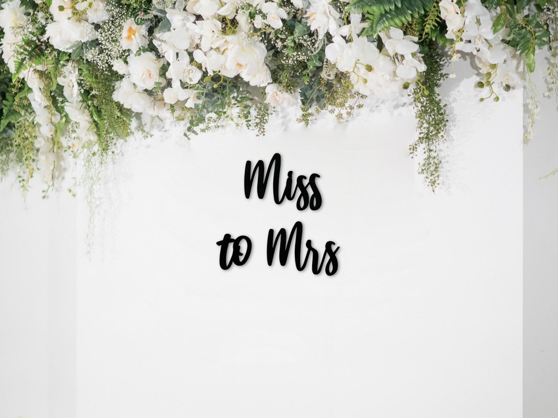 Miss to Mrs Sign Miss to Mrs Backdrop Bridal Shower Wood - Etsy