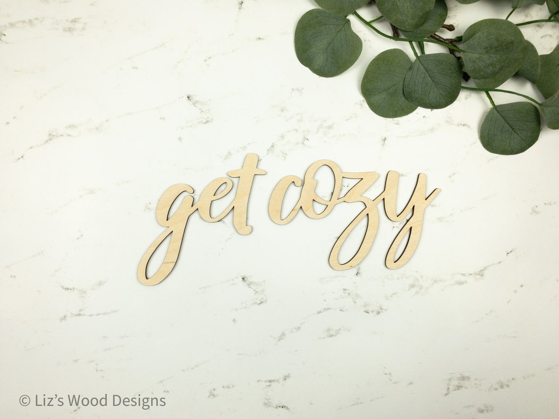 Get Cozy Sign Above Bed Decor Guest Bedroom Signs Get Cozy | Etsy