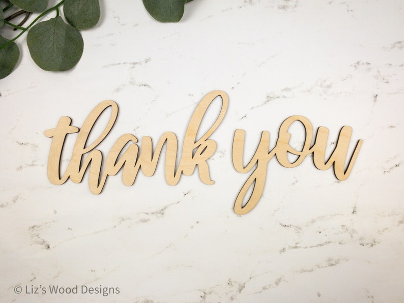 Thank You Wood Sign Thank You Wedding Sign Thank You Card | Etsy