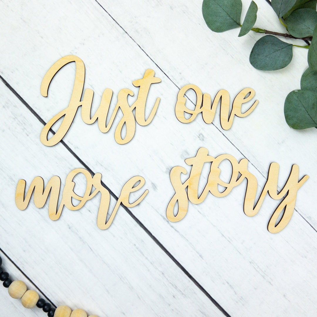 Just One More Story, Reading Nook Sign, Playroom Wall Sign, Toddler ...