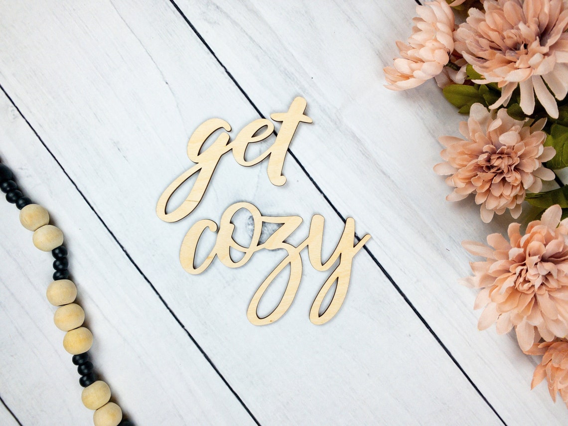 Get Cozy Sign Above Bed Decor Guest Bedroom Signs Get Cozy | Etsy