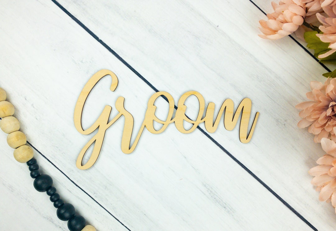 Groom Sign, Wedding Chair Sign, DIY Wedding Sign, Bride and Groom Sign ...