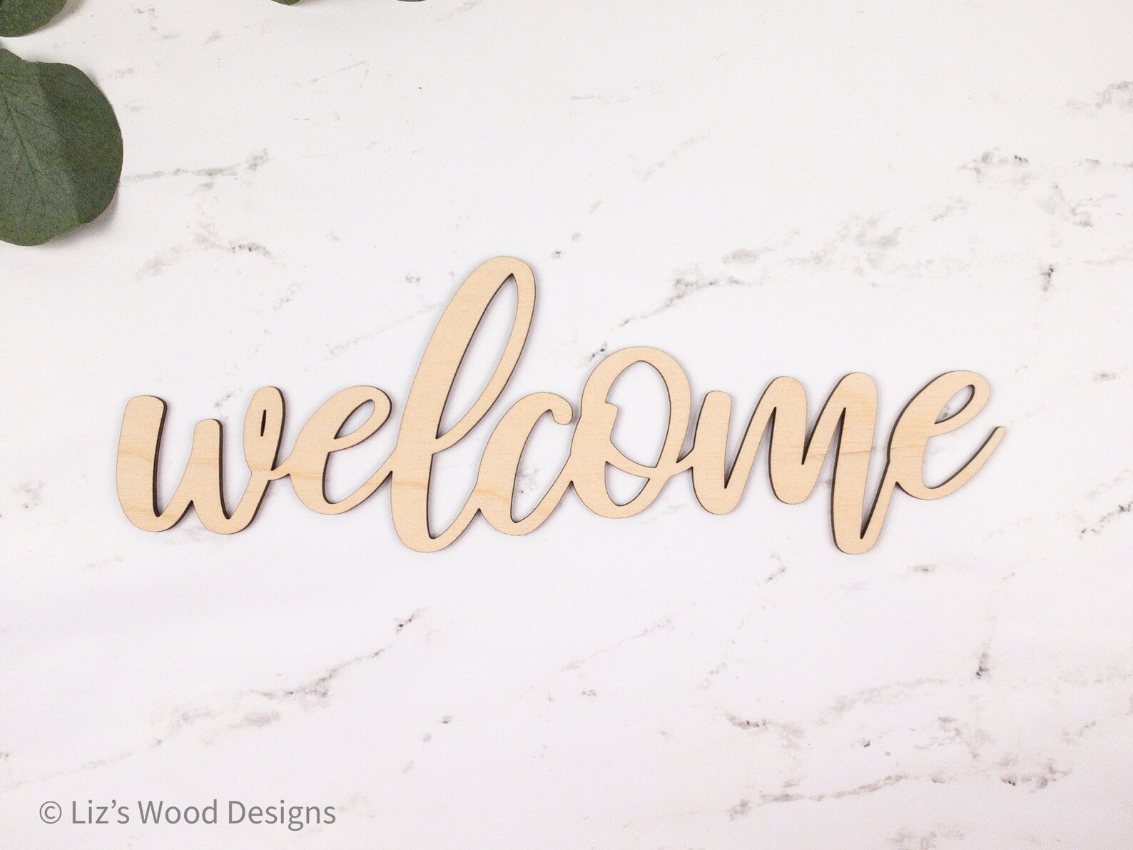 Wooden Welcome Word Cutout Script Welcome Sign Painted | Etsy