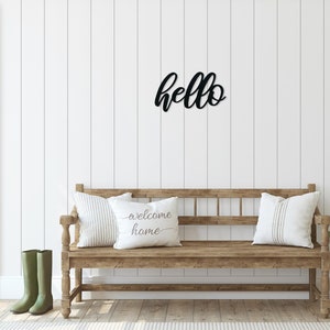 Wooden Hello Sign, Hello Wreath Sign, Wood Word Cutouts, DIY Hello Sign ...