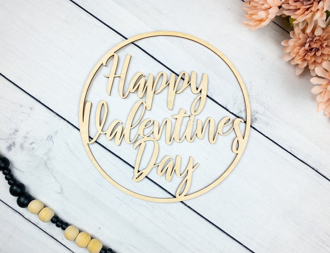 Wood Valentine's Day Decor, Happy Valentine's Day Sign, Valentine's Day ...