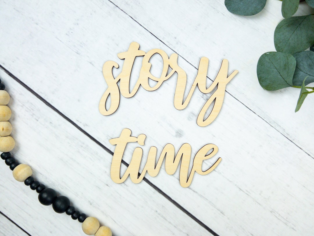 Story Time Wood Sign: Nursery Reading Nook Decor - Etsy